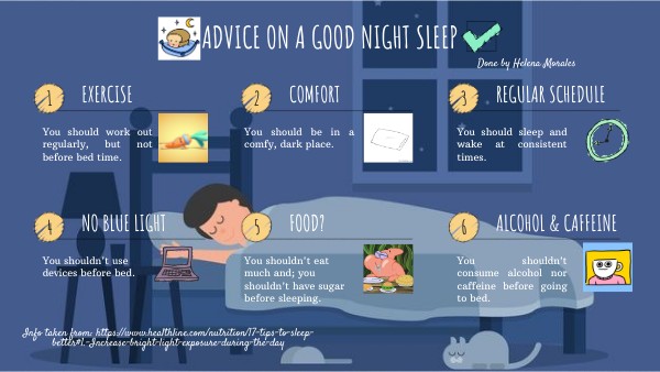 How to get a good night sleep. | Genially