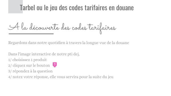 Tarbel ou le jeu des codes tarifaires en douane | Genially