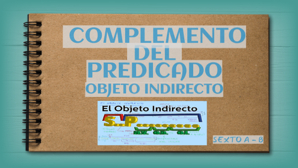 EL COMPLEMENTO DEL PREDICADO:OBJETO INDIRECTO | Genially