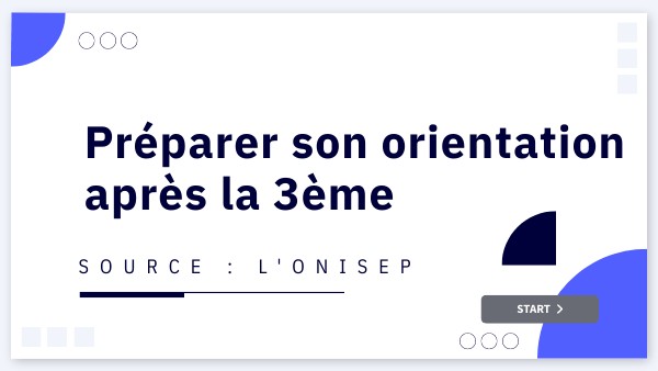 Préparer son orientation après la 3ème | Genially