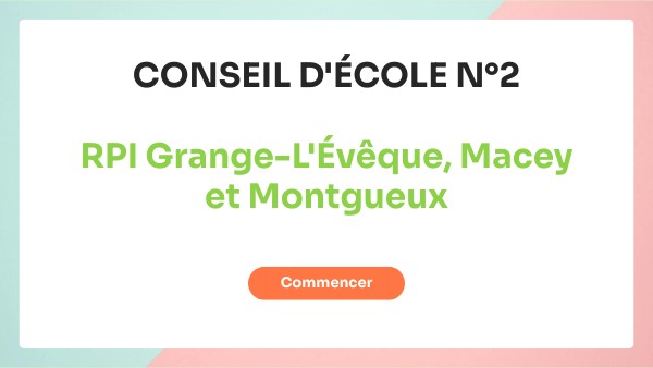Conseil d'école | Genially