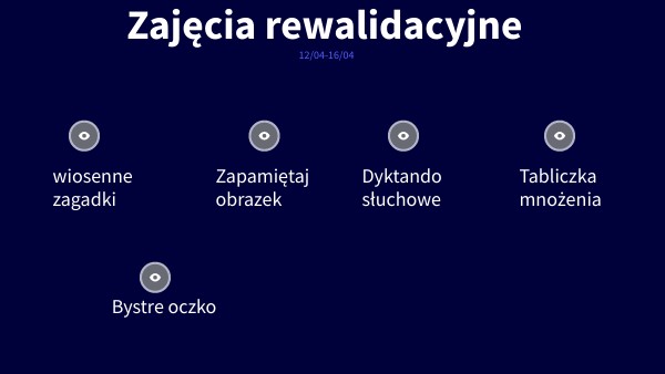 Rewalidacja 12/04-16/04 | Genially