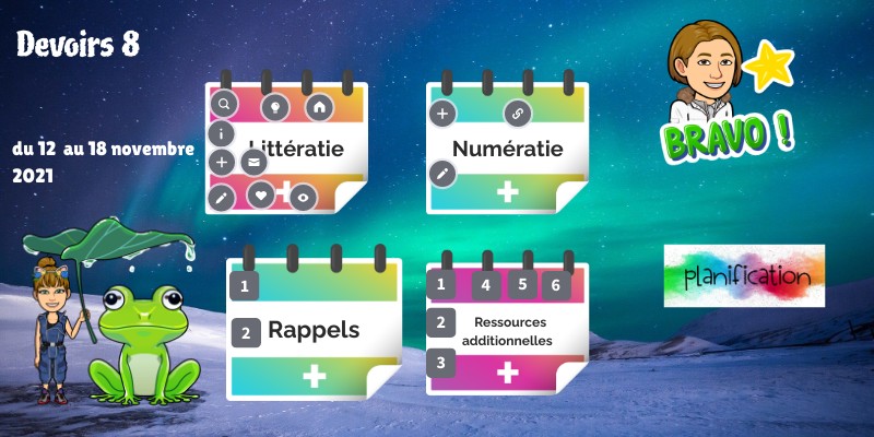 - Devoirs -Semaine 12 au 19 novembre | Genially