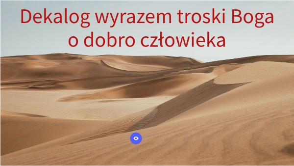 kl. 5 Dekalog - Mojżesz | Genially