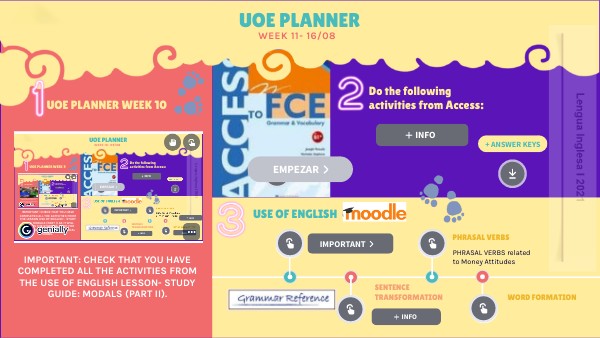 UOE PLANNER 30/08 WEEK 13 | Genially