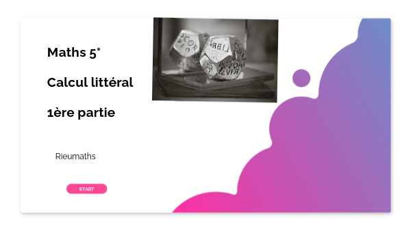 Calcul littéral 5°