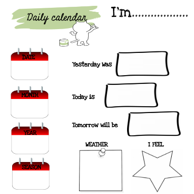 Daily Calendar kids | Genially