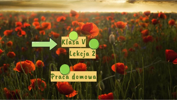 klasa V lekcja 2 / praca domowa
