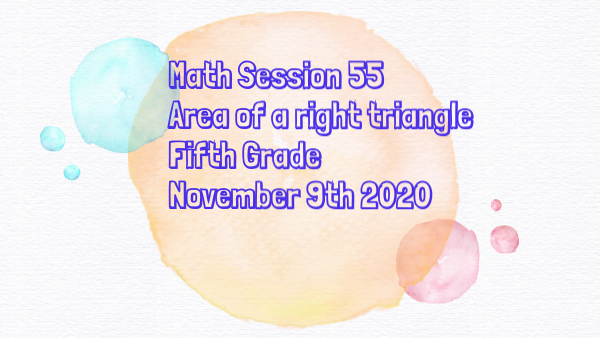 Area of a right triangle | Genially