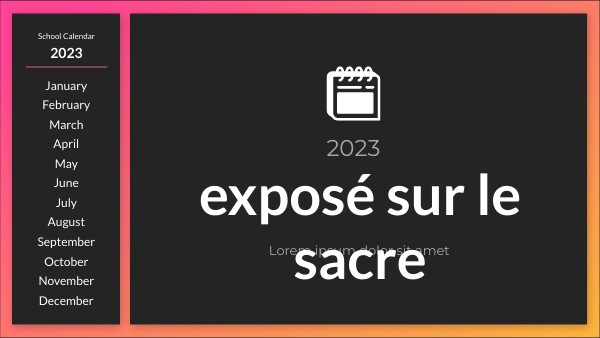 Calendrier scolaire 2023 | Genially