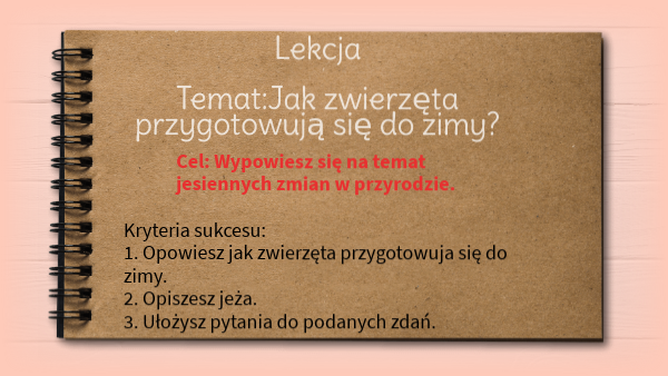 Zwierzęta zimą+ opis jeża | Genially