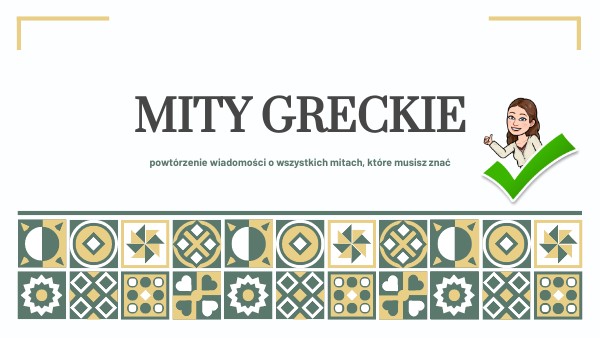 mity - powtórzenie | Genially