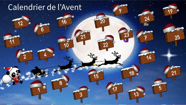 Calendrier Avent C1 EB | Genially