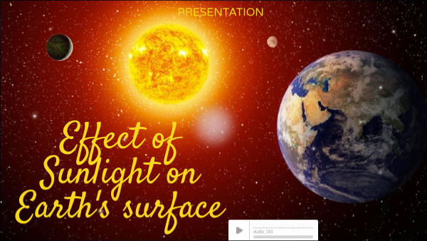 Effect of Sunlight on Earth's surface