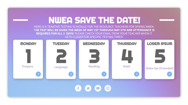 SPECIAL DATES INFO HORIZONTAL