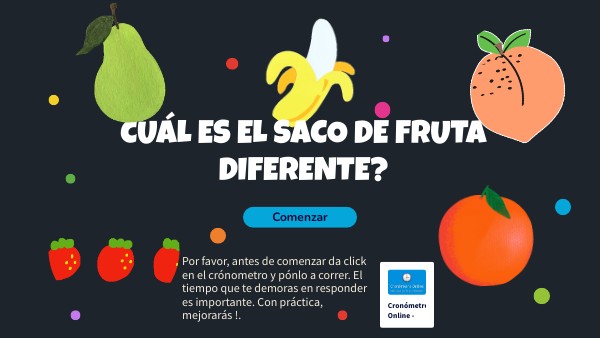 Quiz frutas-percepción