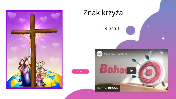 Znak krzyża klasa 1 | Genially