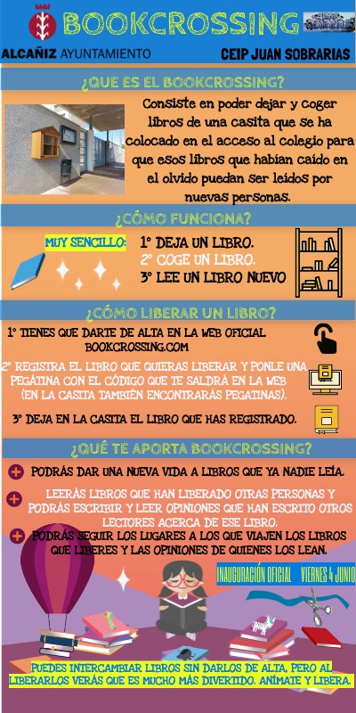 BOOKCROSSING CEIP JUAN SOBRARIAS - AYUNTAMIENTO ALCAÑIZ | Genially