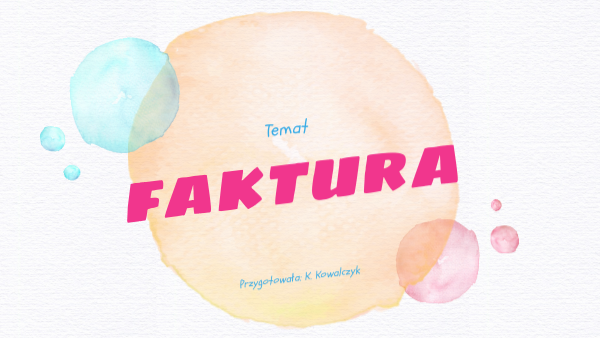 Faktura | Genially