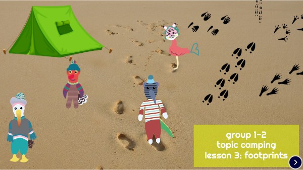 Hobbit - Group 1-2 Topic Camping lesson 3: Footprints | Genially
