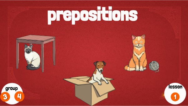 Gr 3-4 Topic Prepositions lesson 1
