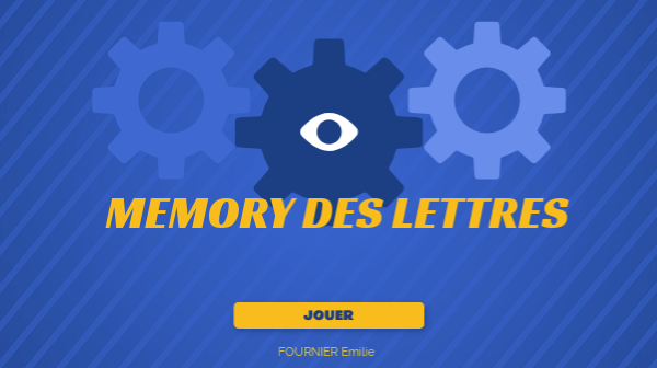 MEMORY DES LETTRES | Genially
