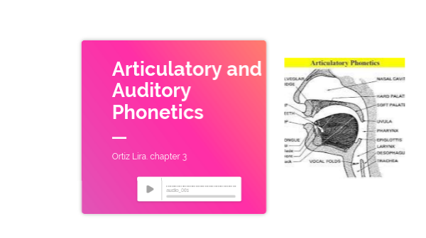 Phoinetics I _ Class 4- Articulatory and auditory phonetics | Genially