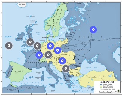 WWI Project Map