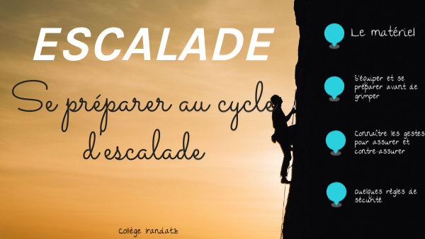 Escalade Collège Irandatz | Genially