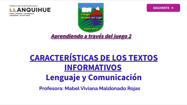 Características de los textos informativos
