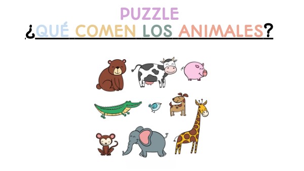 PUZZLE ¿QUÉ COMEN LOS ANIMALES? | Genially