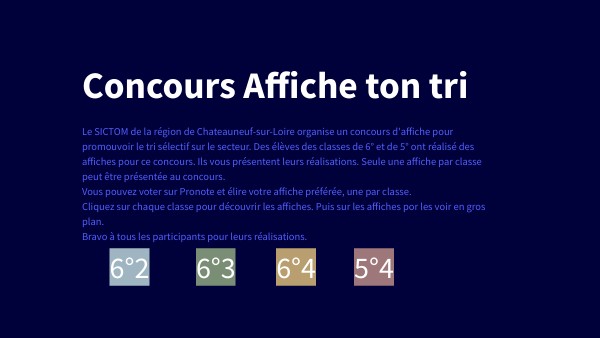 Concours Affiche ton tri | Genially