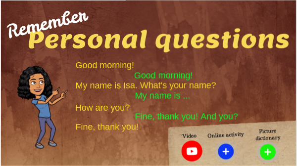 Personal questions 1 | Genially
