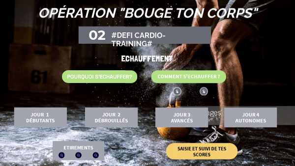 Opération "Bouge ton corps" #cardio-training# | Genially