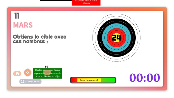 Jeu des cibles ce2 v2 - Vendredi | Genially