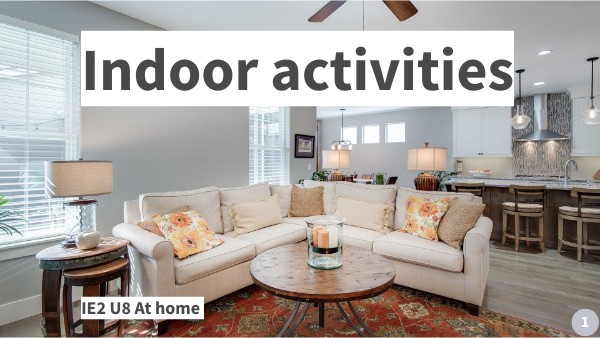 IE2 U8 Indoor activities