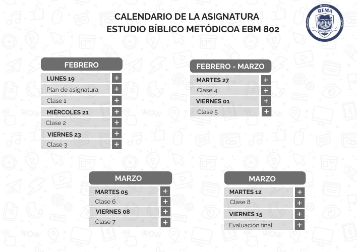 Calendario EBM 802 | Genially