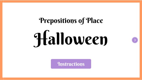 Prepositions of place Halloween | Genially