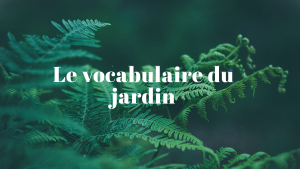 G5 le vocab du jardin