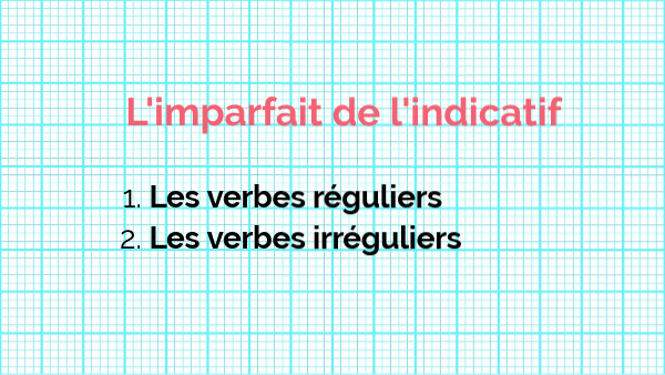 L'imparfait de l'indicatif | Genially
