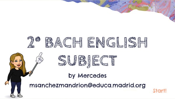 B2E - 2ºBACH ENGLISH SUBJECT PRESENTATION | Genially