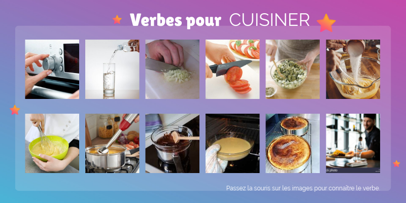 Verbes pour cuisiner | Genially