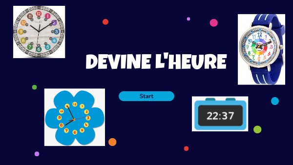 Devine l'heure | Genially