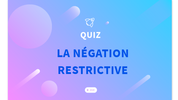 La négation restrictive | Genially