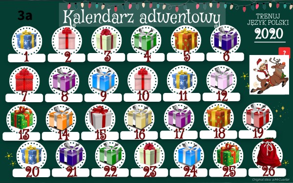 KALENDARZ ADWENTOWY-3a 2020 - reusable