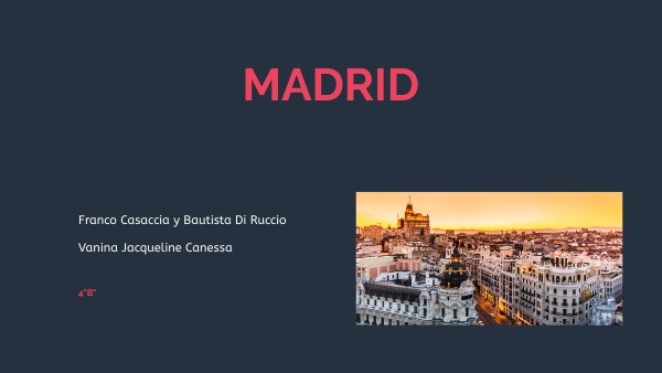 Presentación Madrid Franco Casaccia y Bautista Di Ruccio | Genially