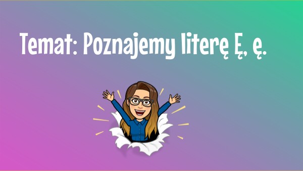 Pamiętnik - litera ę | Genially