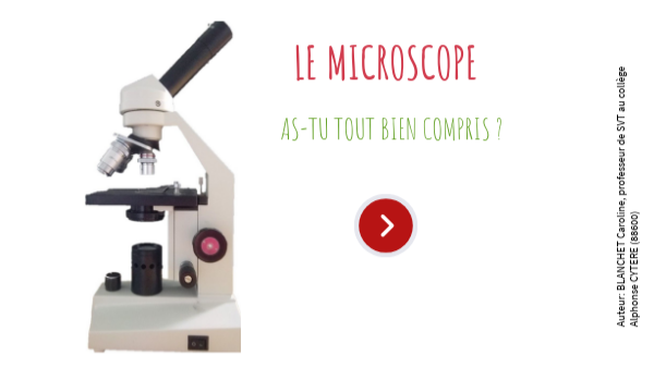 Es-tu au point sur le microscope? | Genially