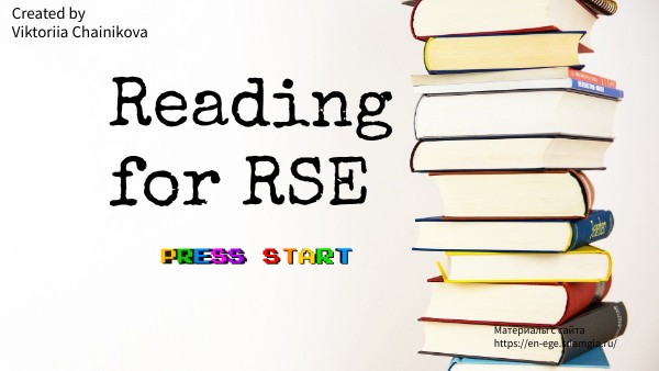Reading 1 for RSE | Genially