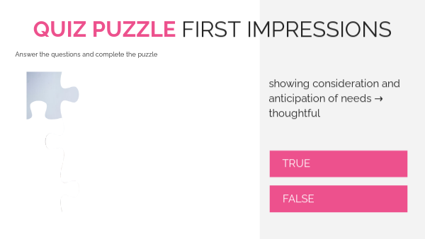 First Impression Vocabulary | Genially